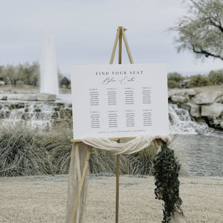 Small Wedding Seating Chart Template 8 Tables - Blair – PRETTY PEONIES SHOP
